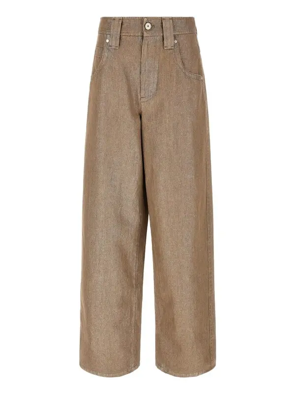 Brunello Cucinelli Baggy Jeans - Brown