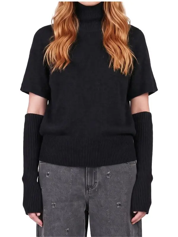Federica Tosi Short-sleeved Sweater - Black