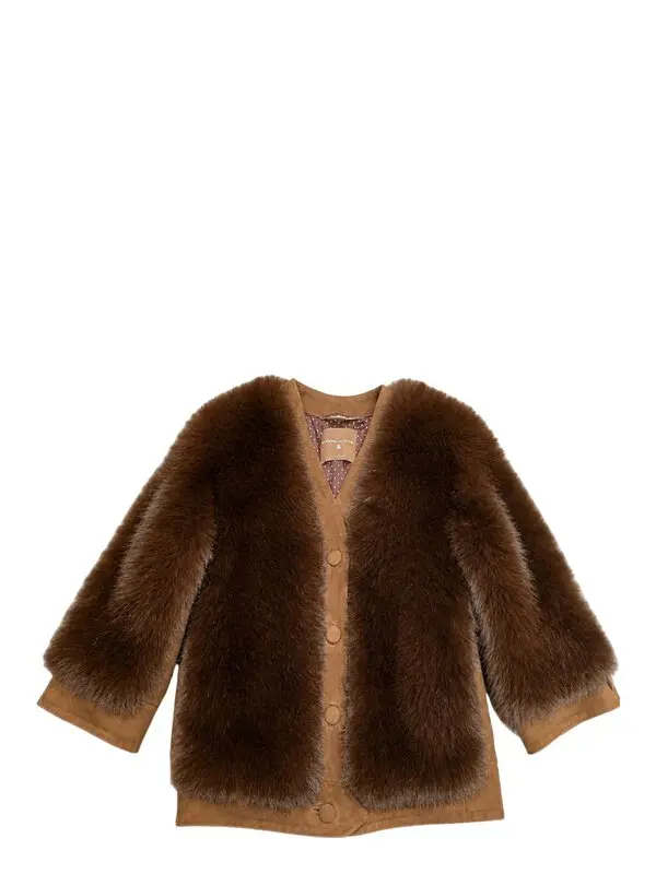 Ermanno Scervino Long-sleeved Fur - Brown