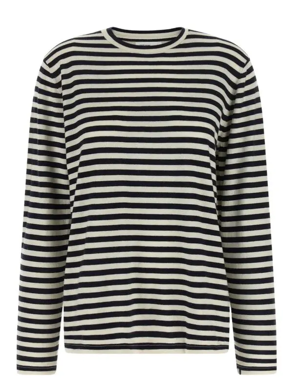 Extreme Cashmere Jones Striped Knitted Sweater - White/black