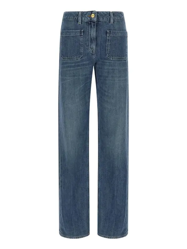 Elisabetta Franchi Logo Embroidery Jeans - Blue