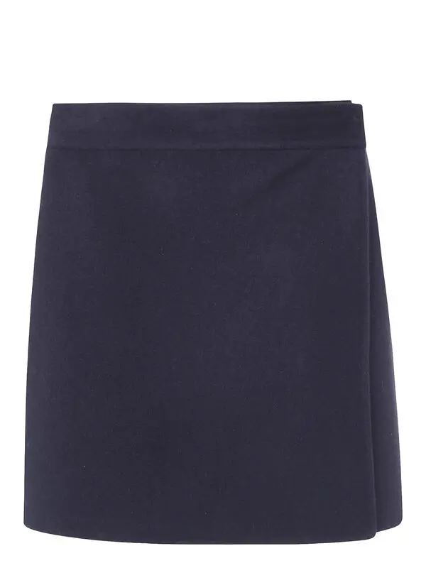 SEMICOUTURE June Double Layers Mini Skirt - Black