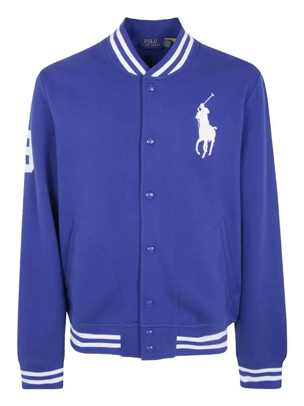 Polo Ralph Lauren Embroidered Varsity Jacket - Blue