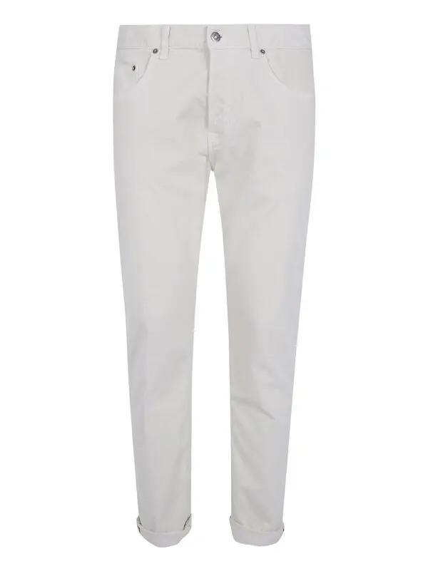 DONDUP Turn-up Hem Corduroy Trousers - Ivory