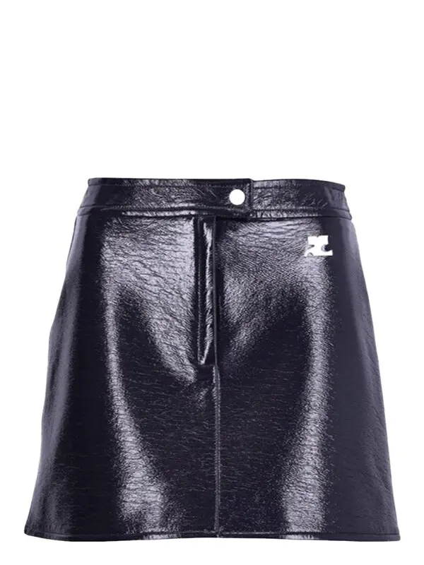 COURREGES Logo Skirt - Black