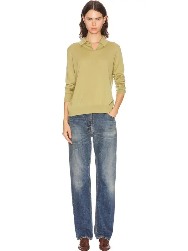 THE ROW Pauli Top - Straw Green
