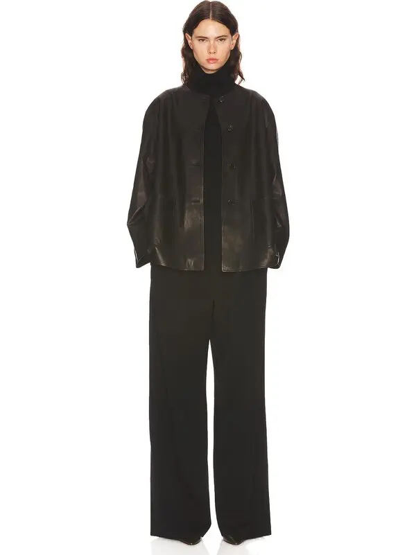 THE ROW Kelta Long Sleeve Top - Black