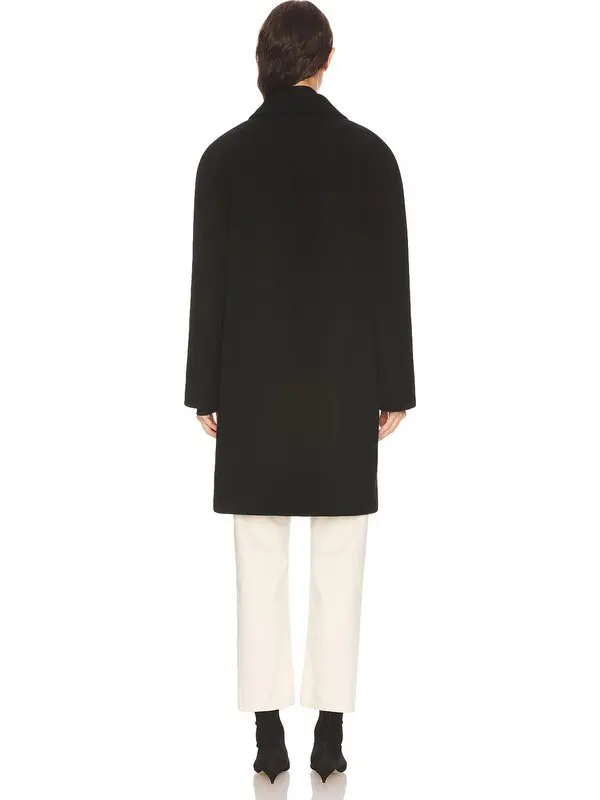 THE ROW Keiran Wool Coat - Black