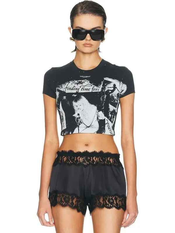 Dolce & Gabbana Jersey Graphic T-shirt - Black