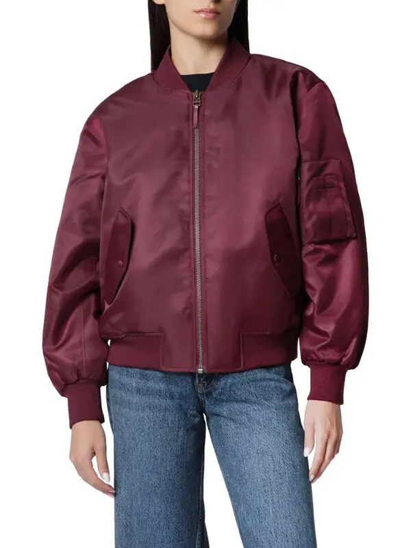 ANINE BING Leon Relaxed Fit Bomber Jacket - Violet