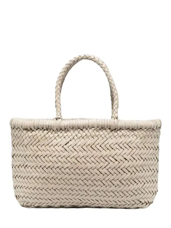 Dragon Diffusion Gora Woven Leather Handbag - White