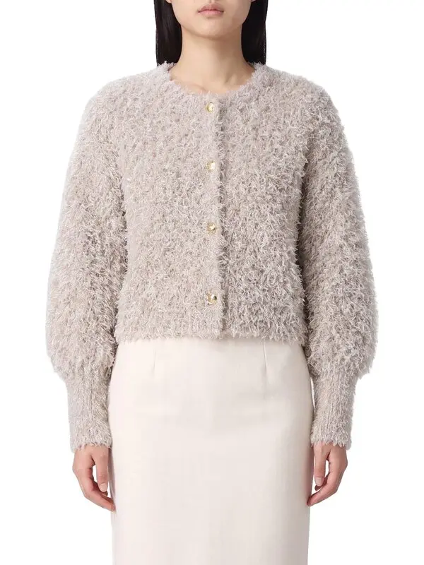 TWINSET Textured Button-up Cardigan - Beige