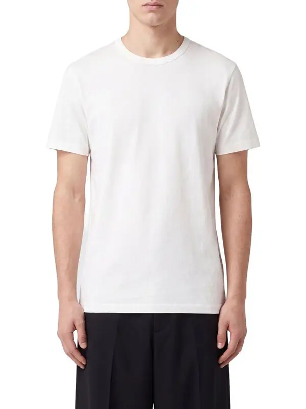 MAISON MARGIELA Short-sleeved Crewneck Cotton T-shirt - White