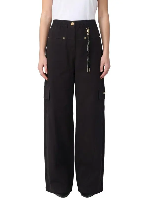 Liu Jo Wide-leg Nylon Cargo Trousers - Black