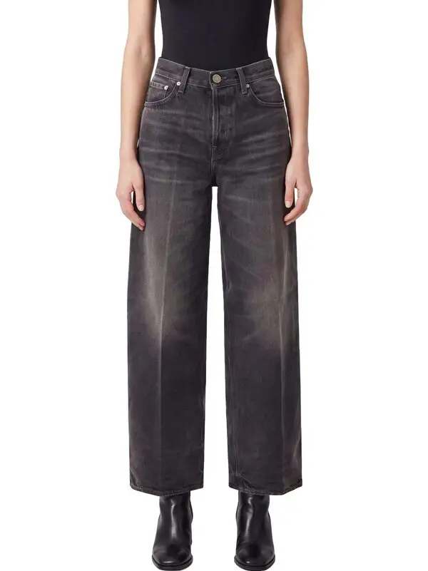 HAIKURE Bethany Mid-rise Wide-leg Jeans - Black
