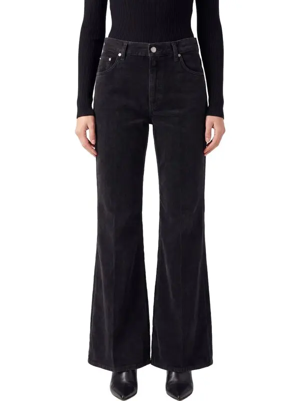 HAIKURE Clara Mid-rise Flared Corduroy Jeans - Black