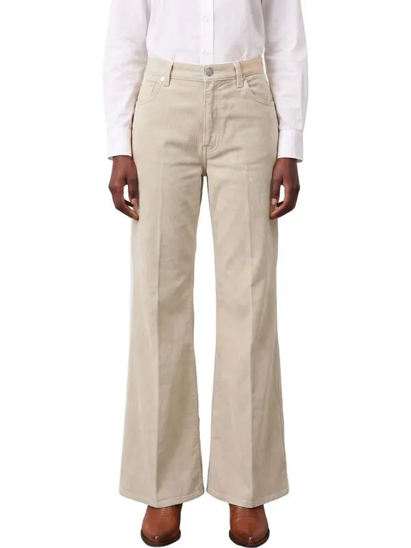 HAIKURE Clara Mid-rise Flared Corduroy Jeans - Natural