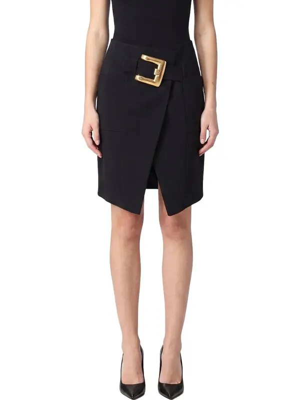 Balmain High-waisted Asymmetrical Virgin Wool Mini Skirt - Black