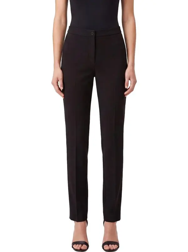Pinko Hulka Flared Crêpe Mid-rise Trousers - Black