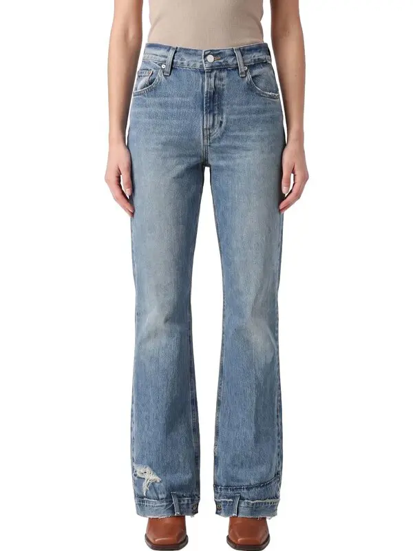 HAIKURE Flora High-waist Flared-fit Jeans In Cotton Denim - Sky