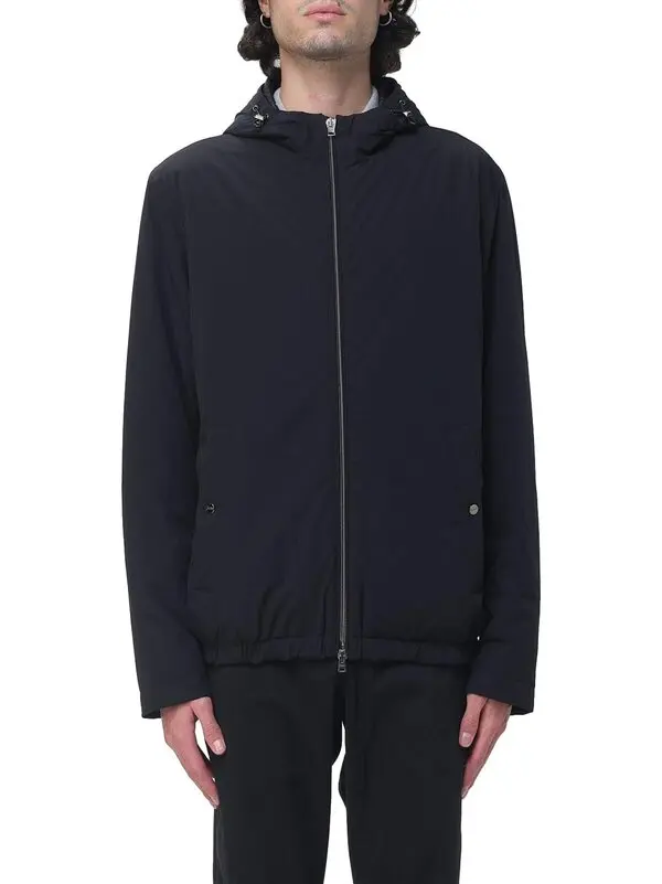 Herno Padded Nylon Hooded Windbreaker Jacket - Black