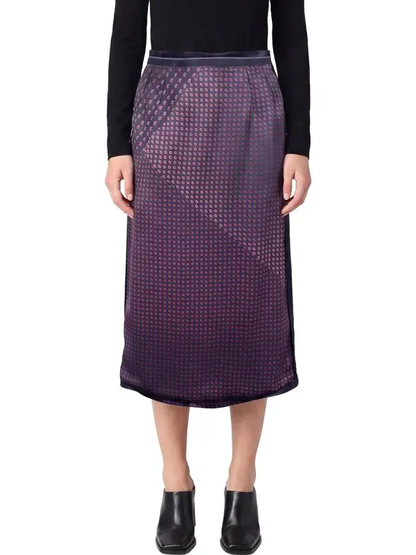 MAISON MARGIELA Paisley Print Viscose Midi Pencil Skirt With High Waist - Black
