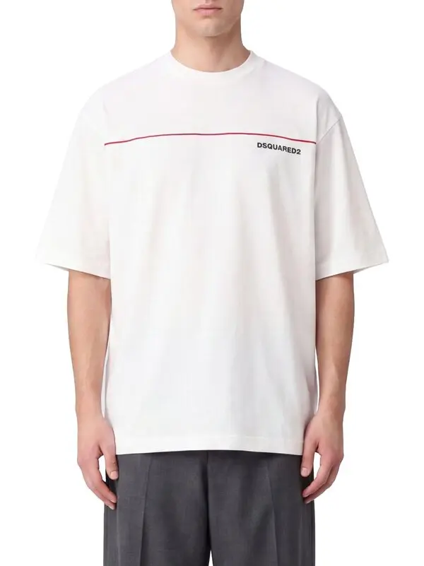 Dsquared2 Contrast Logo Cotton T-shirt - White