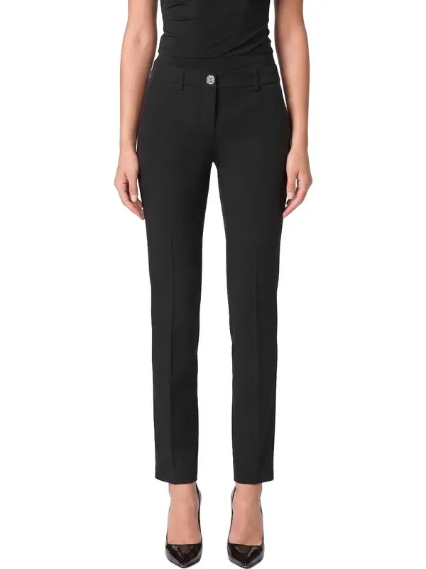 Philipp Plein Low-rise Skinny Cady Trousers With Slant Pockets - Black