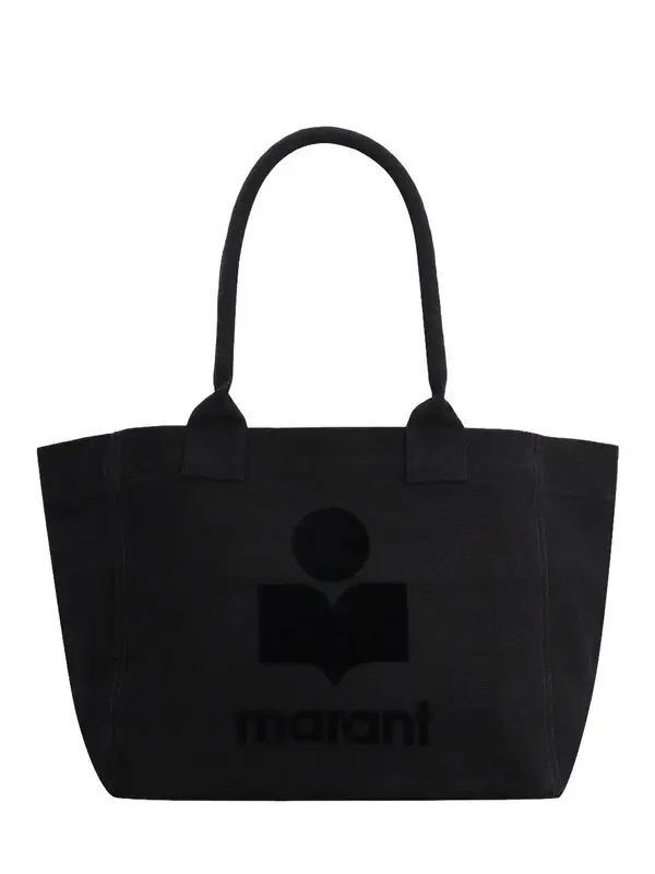 Isabel Marant Étoile Logo Print Canvas Tote Bag - Black
