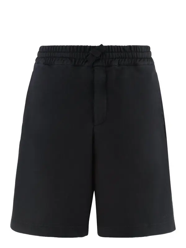 Alexander McQueen Cotton Blend Shorts With Back Pockets - Black