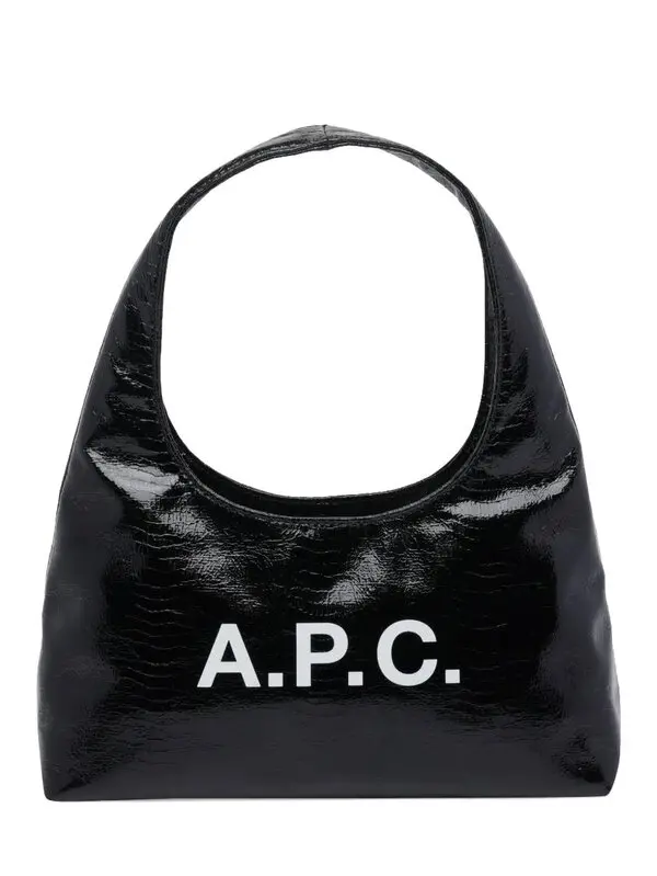 A.p.c. Mini Top-handle Bag With Magnetic Interior Closure - Nero