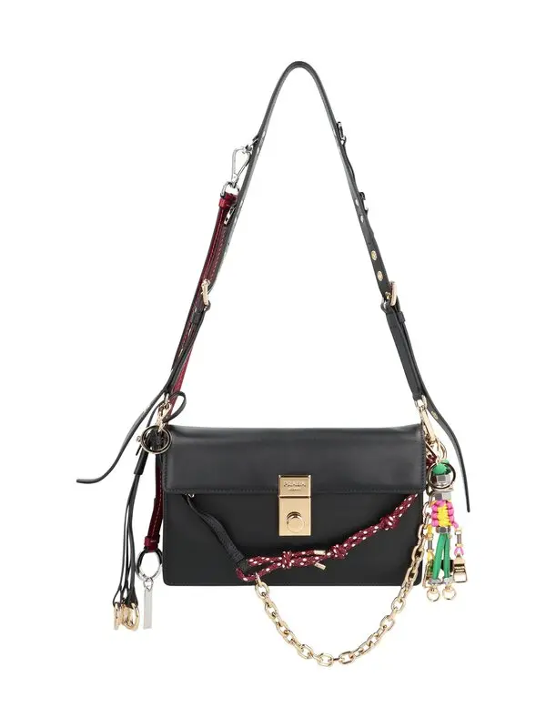 Prada Soft Sound Mini Leather Shoulder Bag, 24 Cm - Black