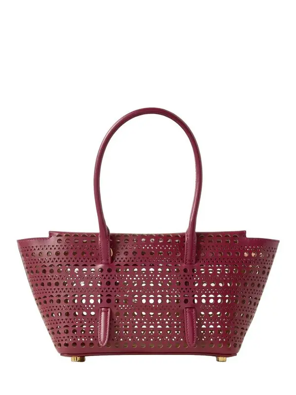 Alaïa Neo Mina 20 Mini Tote Handbag - Rougegren