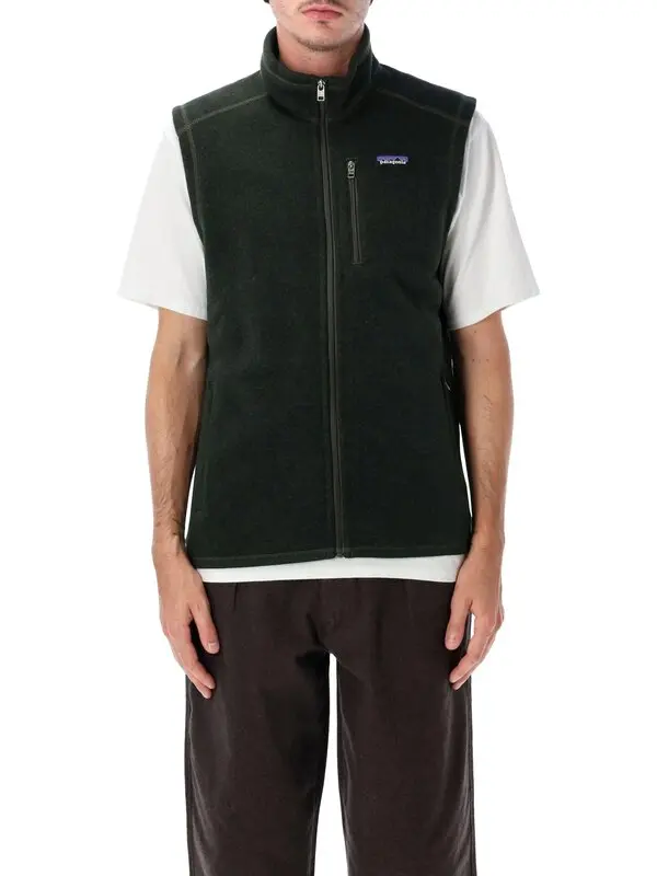 Patagonia Fleece Vest With Logo - Verde