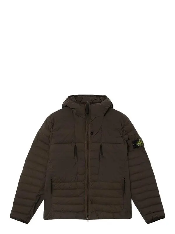 Stone Island Tech Utility Jacket With Hood - Coalgrey