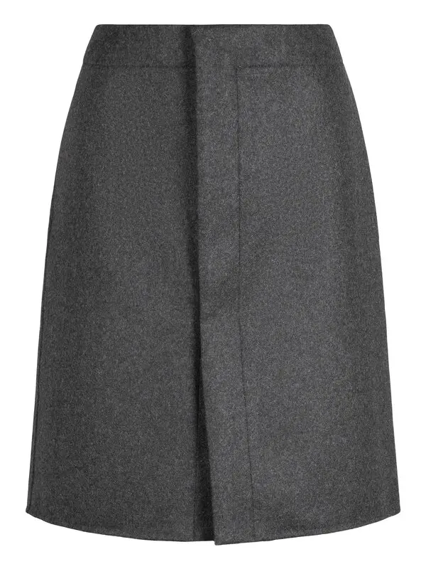 TOD`S Tod's Cashmere Mini Skirt With Side Pockets And Front Slit - Grey