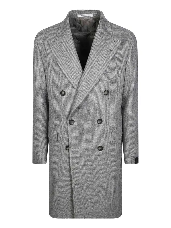Tagliatore Unlined Overcoat With Structured Draping - Grigio