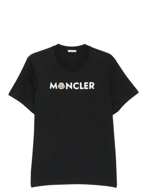 Moncler Logo Cotton T-shirt - Blue
