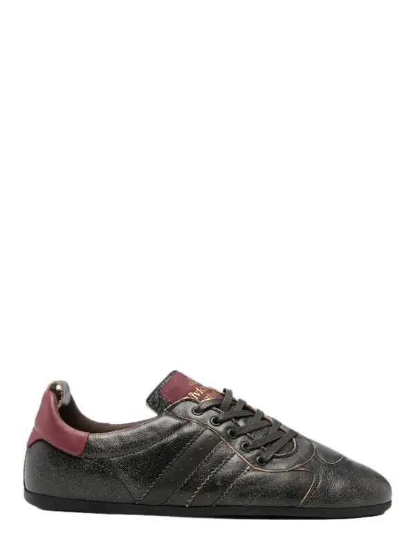 VIVIENNE WESTWOOD Distressed Leather Low-top Sneakers - Black