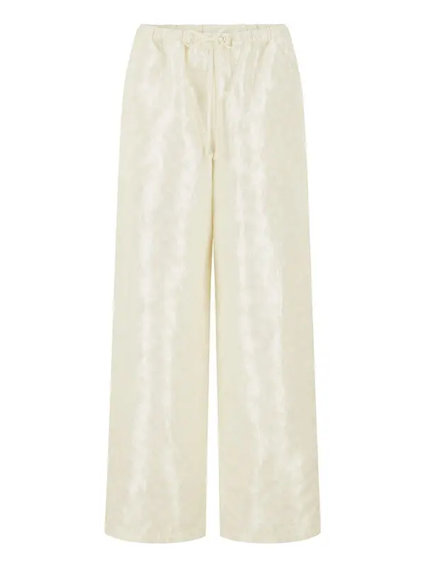 HARRIS TAPPER Drew Wide-leg Taffeta Trousers - Ivory