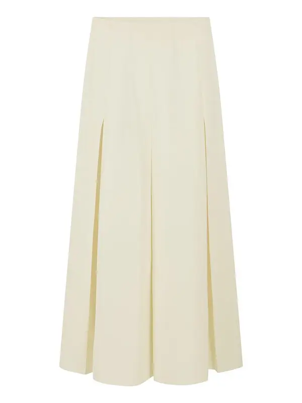 HARRIS TAPPER Ava Drape Suiting Midi Skirt - Ivory