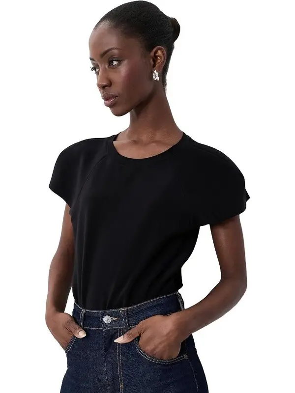 Norma Kamali Cap Sleeve Bomber Bodysuit - Black