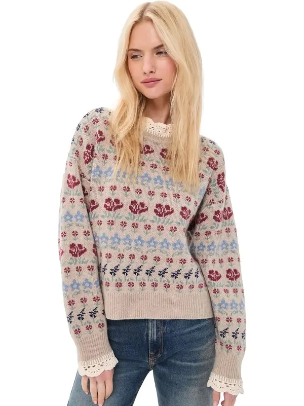 Sea Preston Knit Crew Neck Sweater - Cream
