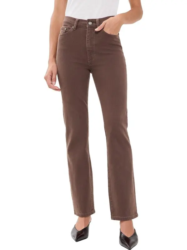 DL1961 Halle Straight Instasculpt Jeans - Brownstone