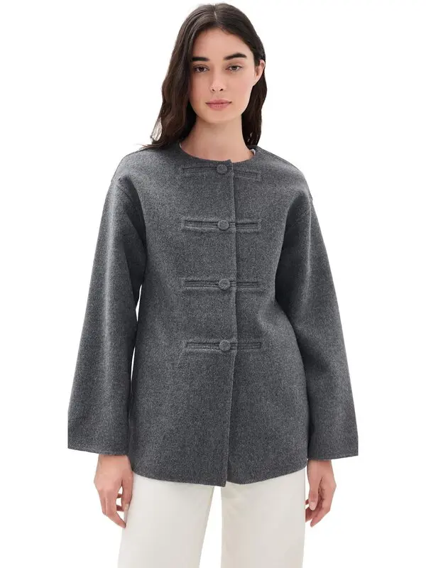ALIGNE Anouk Wool Blend Jacket - Grey Marl