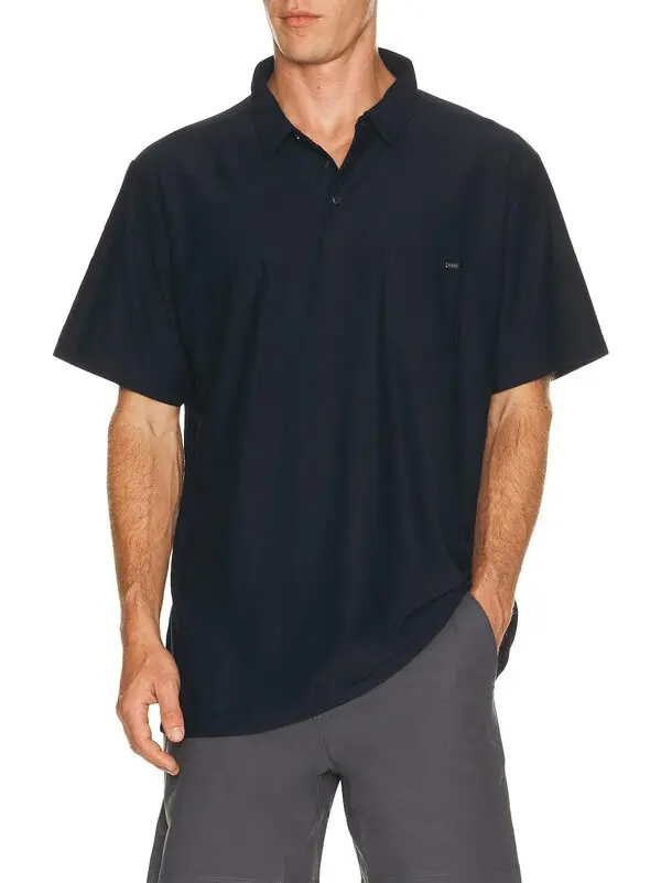 Vuori Ace Polo In Blue - Ink
