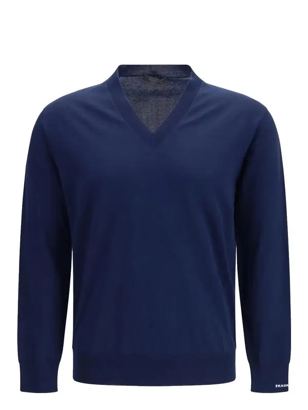 Prada V-neck Sweater - Blue