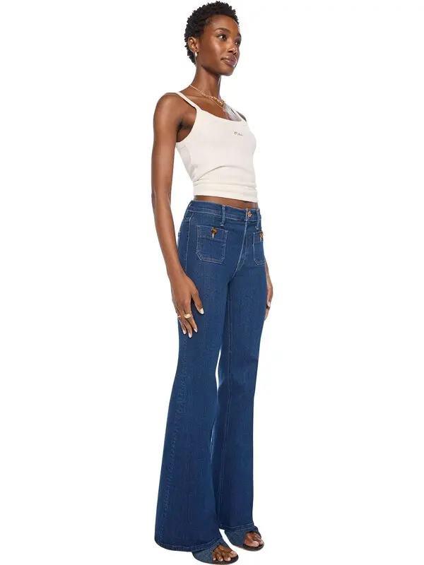 MOTHER The Patch Pocket Doozy Retrograde Rodeo Jeans - Blue