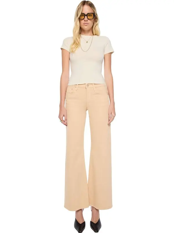 MOTHER The Mid Rise Sidestepper Twist Sneak Jeans - Multi