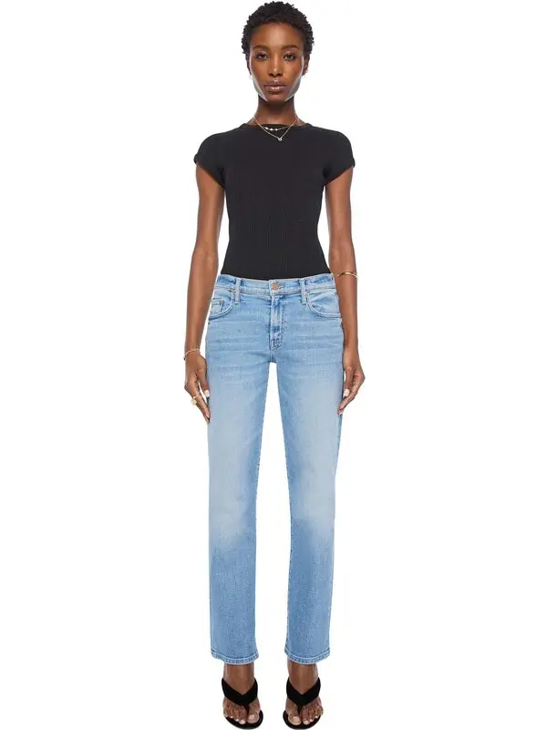 MOTHER The Spin Off Skimp Saddle Up Jeans - Light Blue
